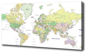 Wallmuralia Foto obraz na plátně Mapa světa 100x50