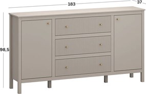 Komoda 2d3s (E) taupe Kleo
