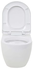 Závěsná toaleta s podomítkovou nádržkou bílá keramická,  275791
