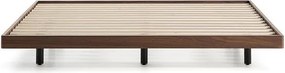 Hnědá dvoulůžková postel z březového dřeva bez čela s roštem 160x200 cm Norlen – Kave Home