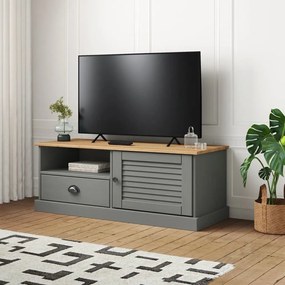 vidaXL TV stolek VIGO 106 x 40 x 40 cm masivní borové dřevo [353176] Barva: Šedá