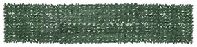 Balkónová zástěna s tmavě zelenými listy 500 x 100 cm 315489