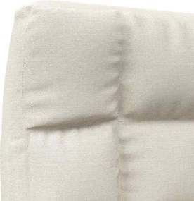 Skládací lenoška na podlahu krémová textil 336586