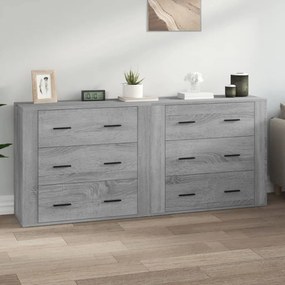 Příborníky 2 ks šedé sonoma kompozitní dřevo 3185413