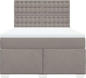 Box spring postel s matrací taupe 140x200 cm textil 3290529