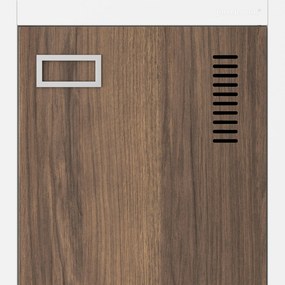 Zaměstnanecká skříňka čtyřkomorová bílá/ořech, 800x1800x500 mm: KACPER Eco Design