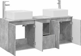 Sada koupelnových skříněk 3 ks Betonově šedá 49,5 x 41 x 63 cm 3405640