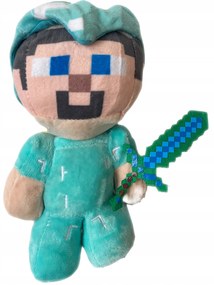 Plyšová hračka Minecraft Steve diamantový 21cm