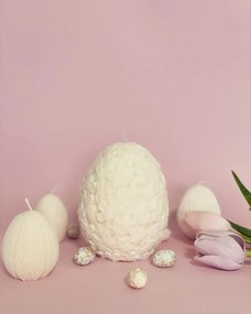 Elitte Candle Sójová svíčka - Flowerly Egg Barva svíčka: Bílá