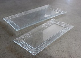 BDK-GLASS Skleněný tác zámecký - extra čirý Rozměr: 38x18cm