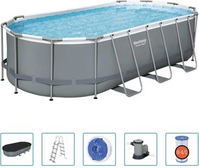 Bestway Nadzemní bazén Power Steel oválný 549 x 274 x 122 cm