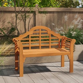 Costway Zahradní lavice skládací dřevěná pro venkovní použití – 123 × 54 × 96 cm