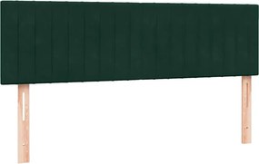 Box spring postel s matrací tmavě zelená 160x220 cm samet 3318330