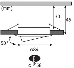 Paulmann 93871 - LED/6W IP23 Stmívatelné koup podhledové svítidlo COIN 230V
