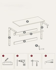 Předsíňový věšák Houseland Plunge hnědý/černý