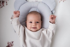 Sleepee Mušelínový fixační polštář TMAVĚ ZELENÝ pro miminko