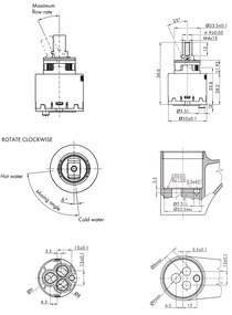 Sapho Sapho, GINKO 35 stojánková umyvadlová baterie bez výpusti, ECO míchací kartuše, chrom, 1101-02-01