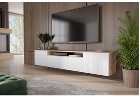Závěsný televizní stolek RTV Remo 200 cm Černá - Dub artisan