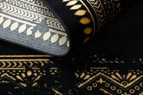 Dywany Łuszczów, AKCE: 200x290 cm Kusový koberec Gloss 408C 86 glamour black/gold, černá, chodba / předsíň