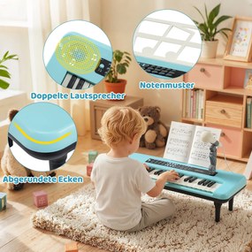 Costway 37 Klávesy Elektronické piano s mikrofonem a hudebním