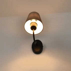 Nástěnná lampa MALBO 1xE27/15W/230V šedá/černá