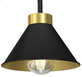 Nástěnná lampa DEMET 1xE27/60W/230V černá/zlatá