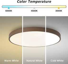 Brilagi - LED Stropní svítidlo POOL LED/60W/230V 3000/4000/6000K 60 cm hnědá