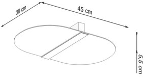 Sollux SL.1005 - Stropní svítidlo SALIA 2xG9/40W/230V