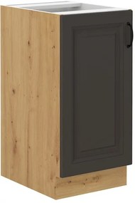 Kuchyňská skříňka Stilo 40 D 1F BB korpus dub artisan, dvířka šedá