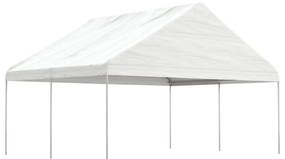 Altán se střechou bílý 4,46 x 5,88 x 3,75 m polyethylen 3155518