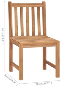 vidaXL Zahradní židle 6 ks s poduškami masivní teak