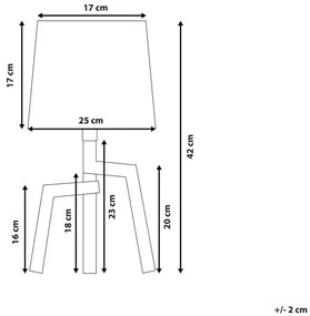 Stolní lampa bílá 42 cm NALON Beliani