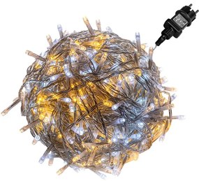 VOLTRONIC® 67593 Vánoční řetěz - 10 m, 100 LED, teple/studeně bílý