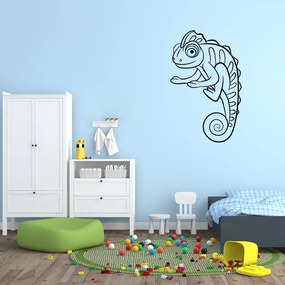 Živá Zeď Samolepka na zeď Kouzelný chameleon Barva: černá, Velikost: 37 x 60 cm