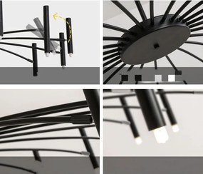 Toolight Toolight, stropní lampa 15xG9 APP1196-15CP, černá, OSW-40113