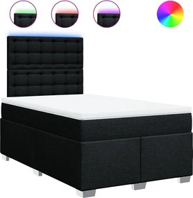 Box spring postel s matrací černá 120x200 cm textil 3292771