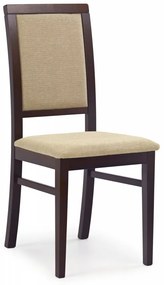 Židle SYLWEK (Tmavý ořech / Béžová)