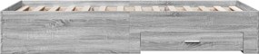 Rám postele se zásuvkami šedý sonoma 100 x 200 cm kompozit 3280424