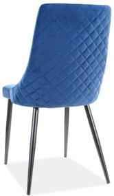 Casarredo Jídelní čalouněná židle NOPI velvet granátově modrá/černá mat
