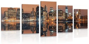 5-dílný obraz město Manhattan Varianta: 200x100