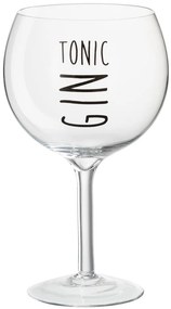Sklenička s černým nápisem Gin Tonic - Ø12*22cm/880ml