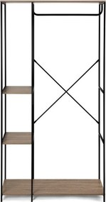 Černá ocelová předsíňová sestava 90x170x40 cm Aris – Bonami Essentials