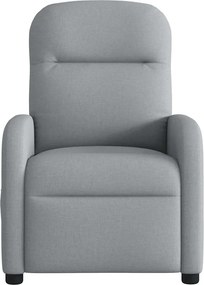 Elektrické polohovací křeslo světle šedé textil 3302952