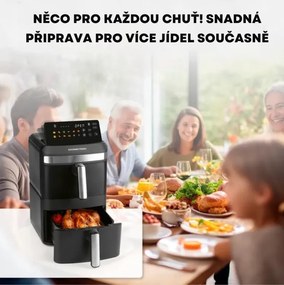 GourmetMaxx Vertikální horkovzdušná fritéza s dvojitou komorou FryUp XL 16818