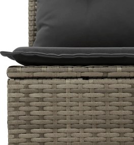 6dílná zahradní sedací souprava s poduškami šedá polyratan 3224541