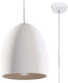 Sollux Lighting Závěsná keramická lampa - Flawiusz - bílá