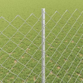 Plot s řetězovým odkazem a sloupkem 10 x 1,4 m Pozinkovaná ocel 3336298