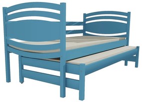 Vomaks Dětská postel s výsuvnou přistýlkou DPV 027 90 x 200 cm moření dub