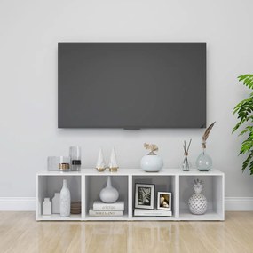 vidaXL TV stolky 4 ks bílé s vysokým leskem 37x35x37 cm dřevotříska