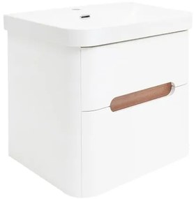 Koupelnová skříňka s umyvadlem SAT Fusion 57,5x53x45 cm bílá matná mat SATFUSION260WU
